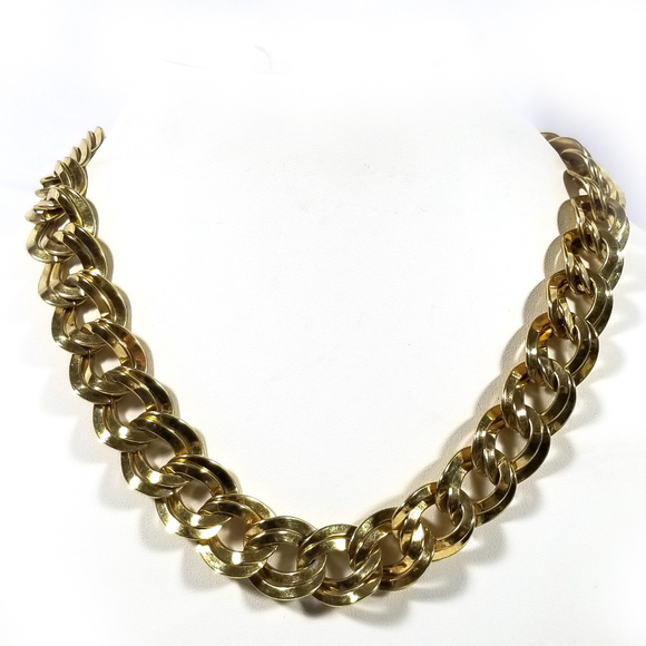 Monet | Jewelry | Vintage Monet Heavy Double Link Chain 2 Necklace ...